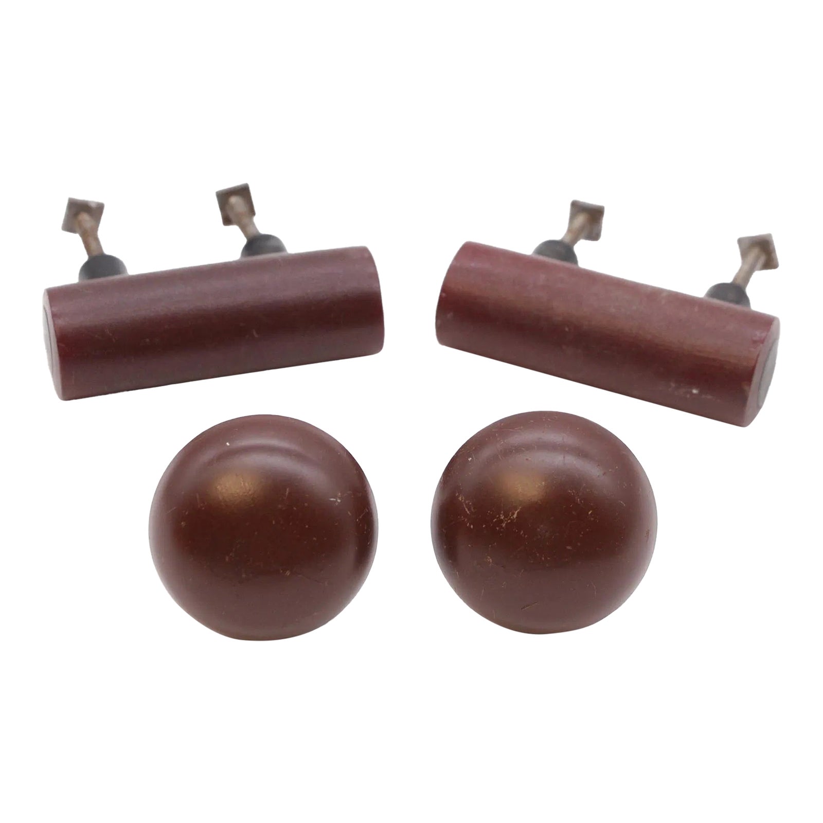 Mid 20th Century European Burgundy Italian Made Bakelite Drawer Pulls ...