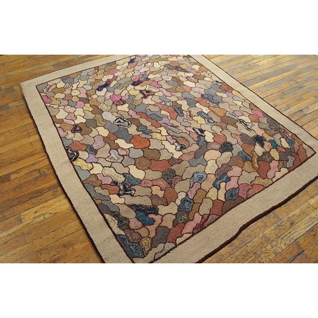1950s Vintage American Hooked Rug | Chairish