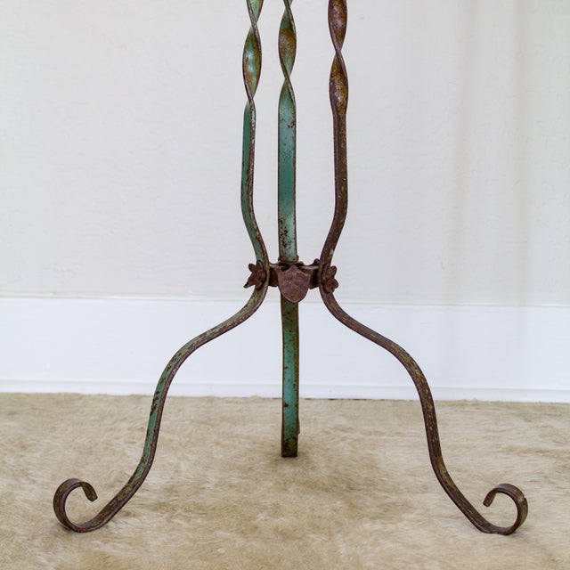 Antique Victorian Wrought Iron Twisted Plant Stand | Chairish