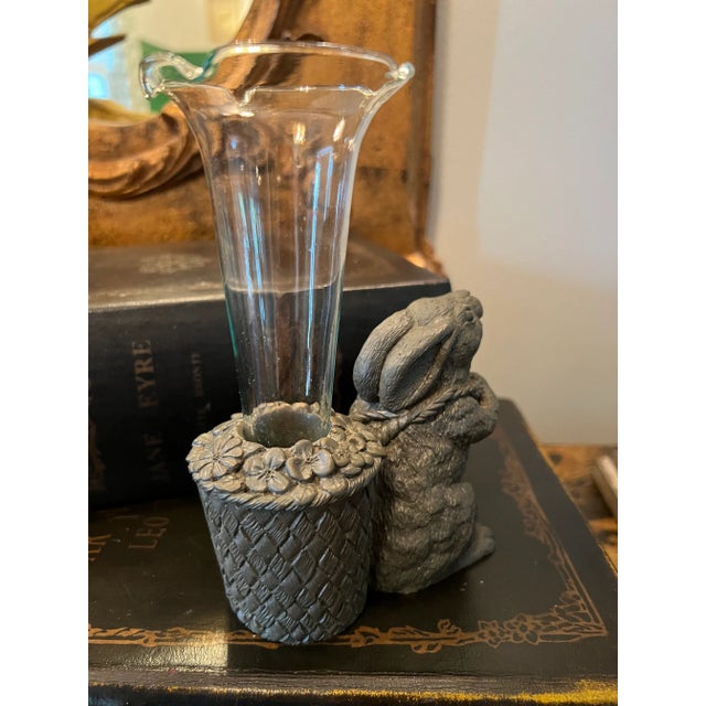 Vintage 1980s Bunny Bud Vase | Chairish