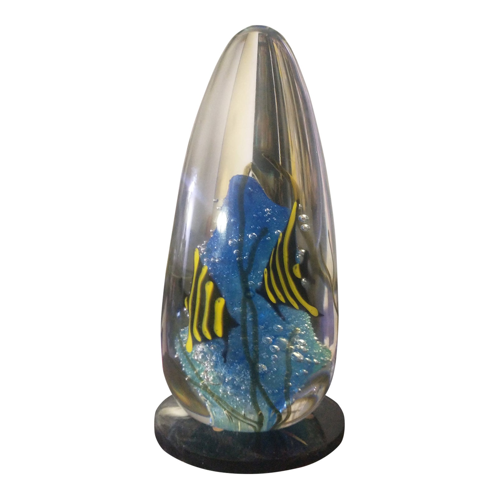 1990s Gordon Glass Aquarium Paper Weight | Chairish