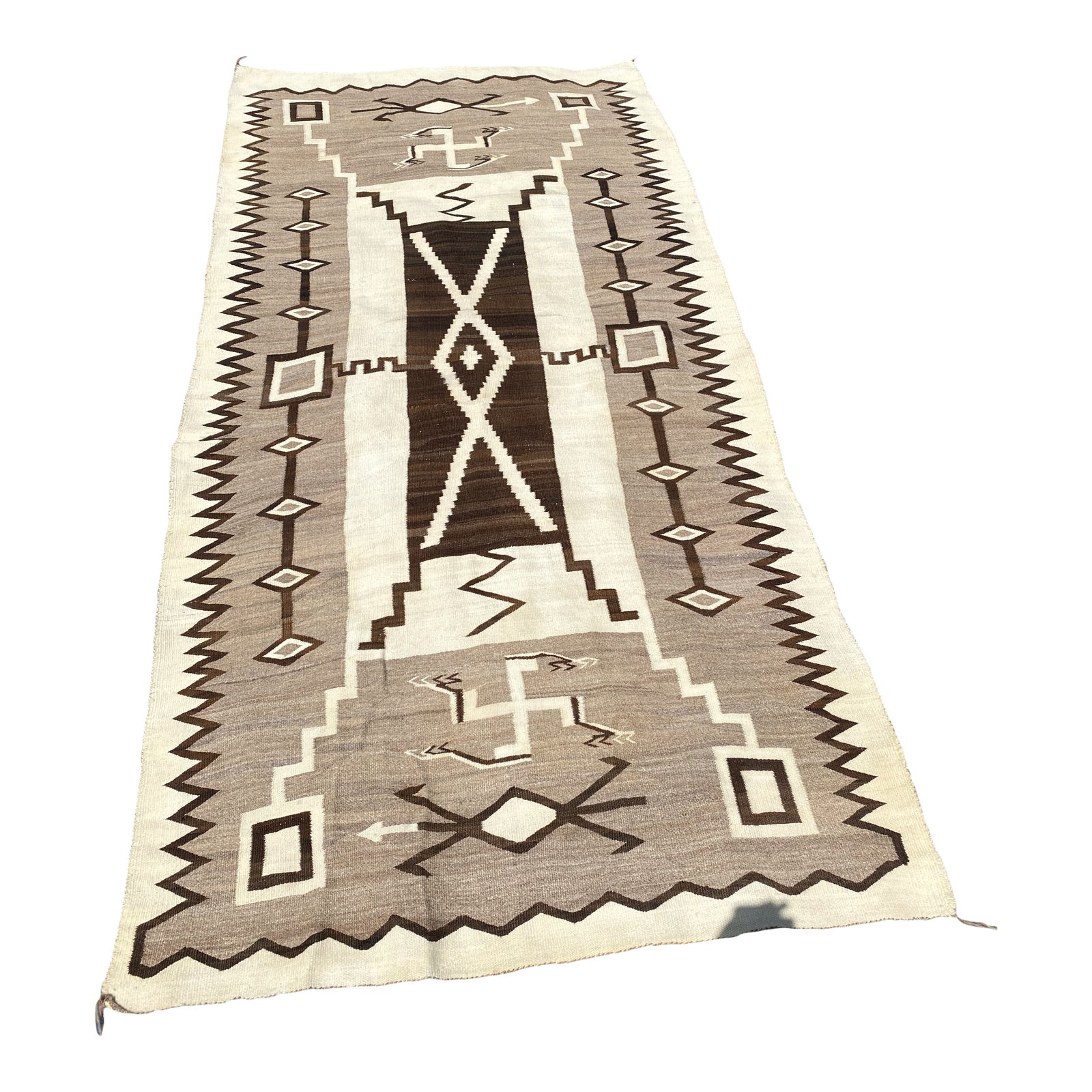 Native American Navajo Style Blanket Large 10 Foot Storm Variant | Chairish