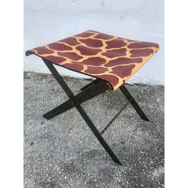 1970s Campaign Style Folding Stool | Chairish