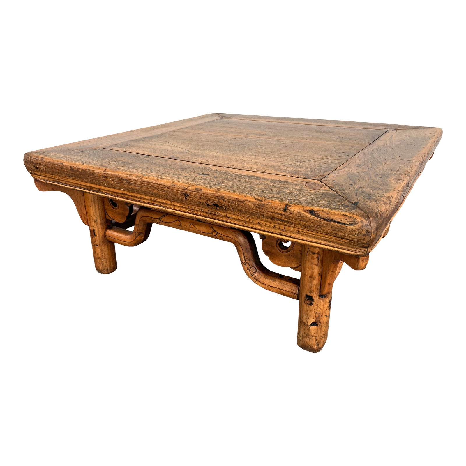 Rustic Chinese Square Kang Low Table | Chairish