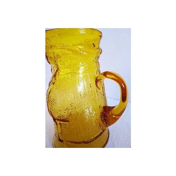 Mid-Century Yellow Glass Pitcher | Chairish