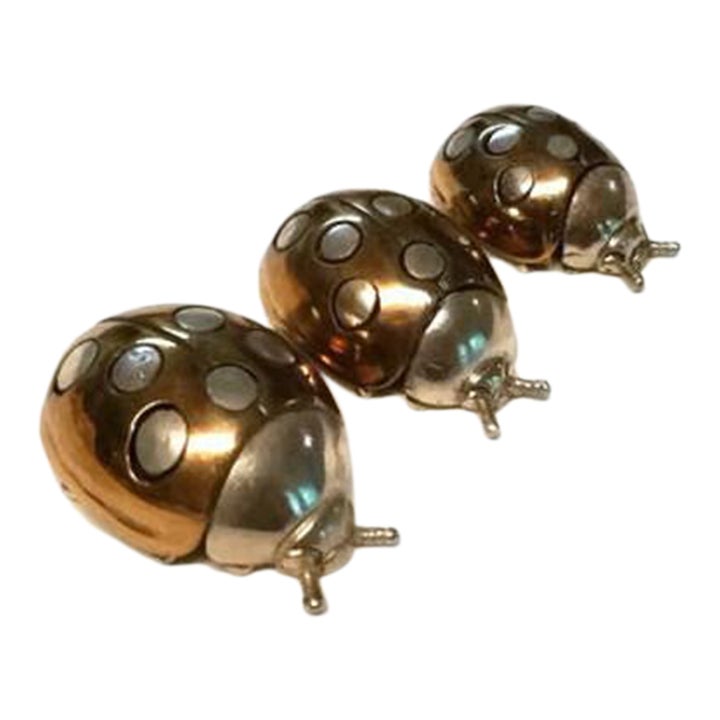 1960s Pietro Sorini and Ilario Casi Silver Miniature Ladybugs - Set of ...