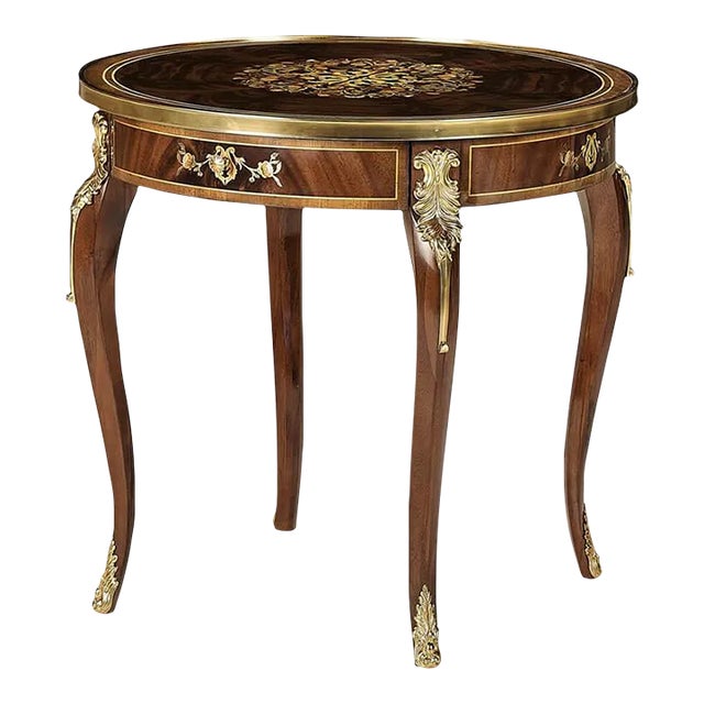 Louis XV Style Inlaid End Table | Chairish