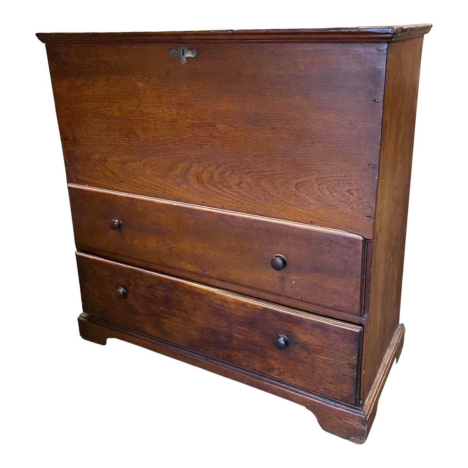 Mid 19th Century Antique Pine Blanket Chest | Chairish
