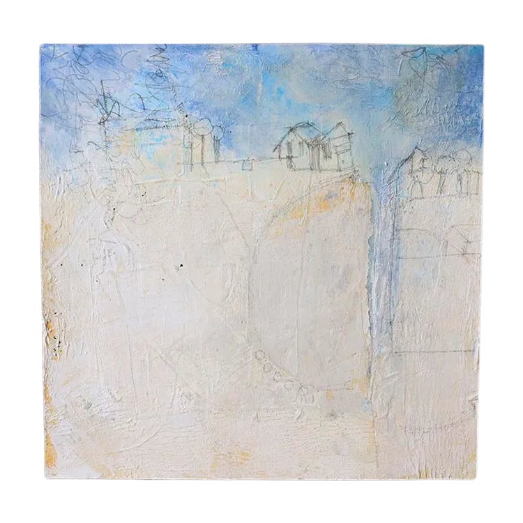 "On Perch", Abstract Landscape Painting by Jill Krasner | Chairish