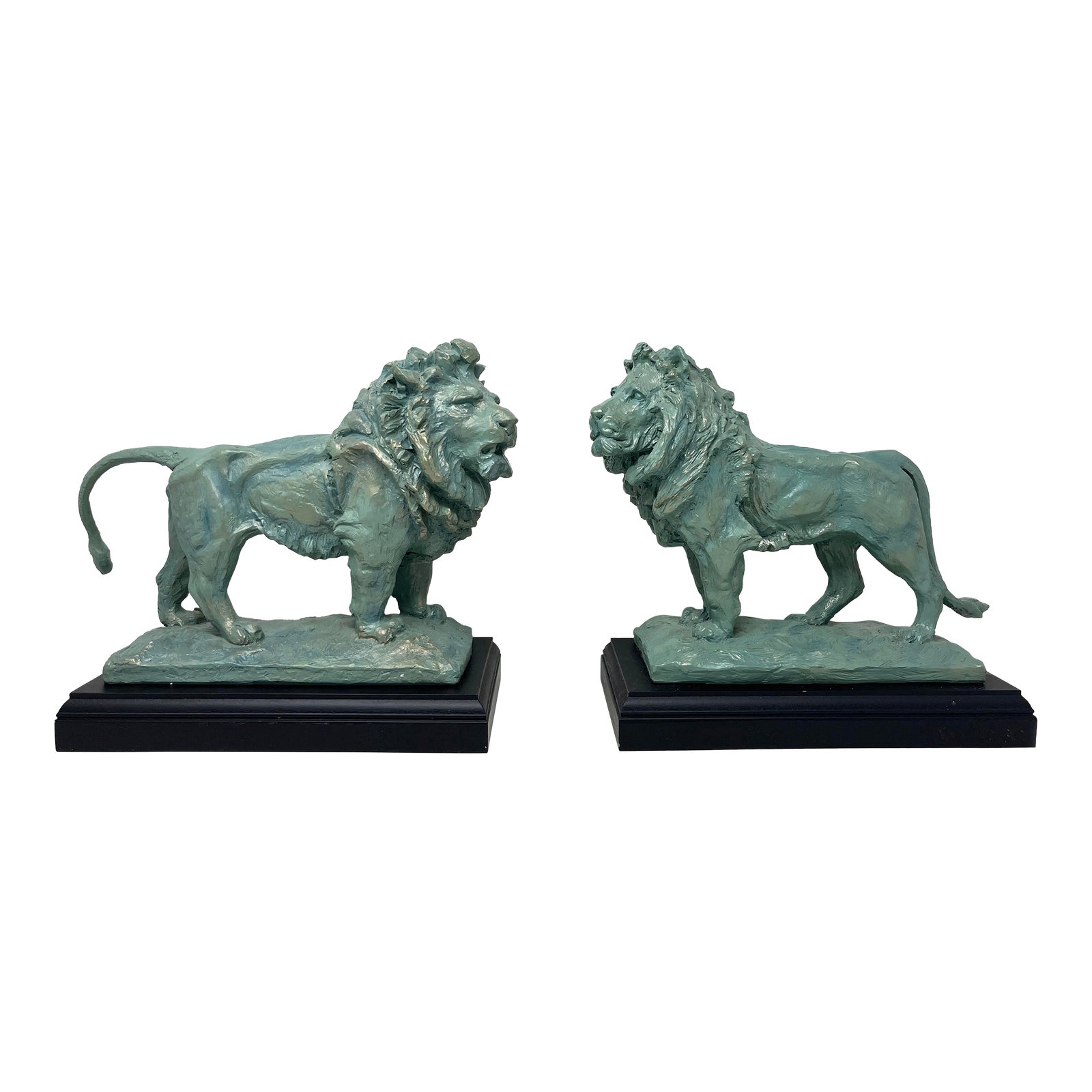 Pair of Art Institute of Chicago Lion Replica Bookends, 2000 From ...