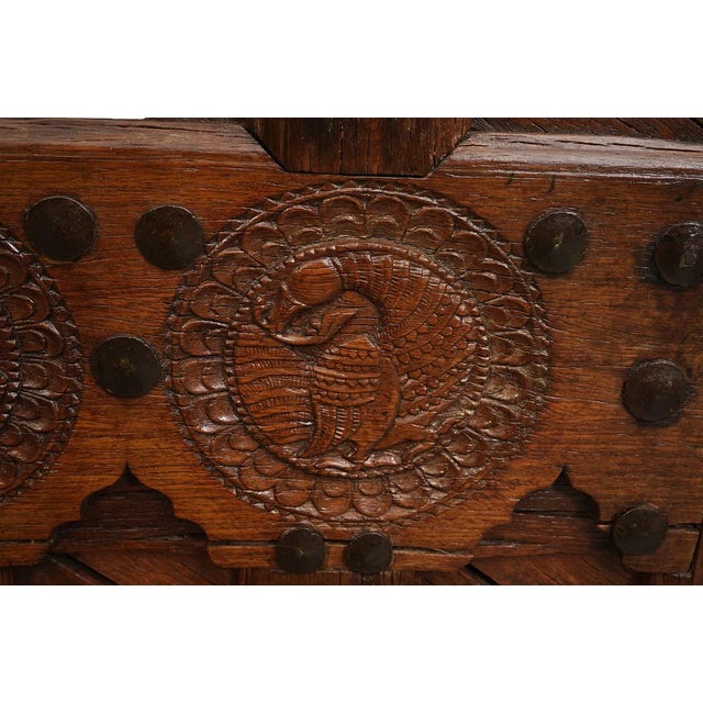 18/19th C. Hand Made Door, Carved Medallions & Custom Iron Base | Chairish