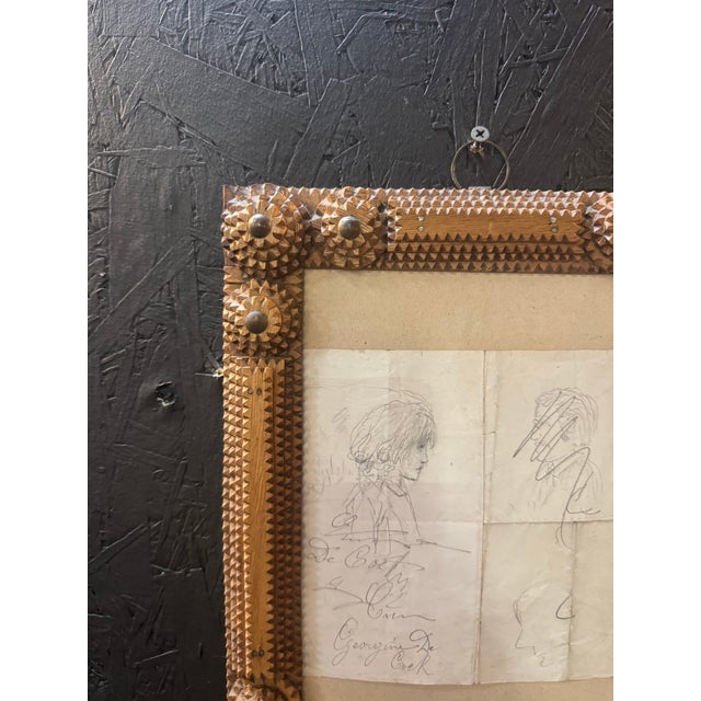 Antique Tramp Art Picture Frame | Chairish