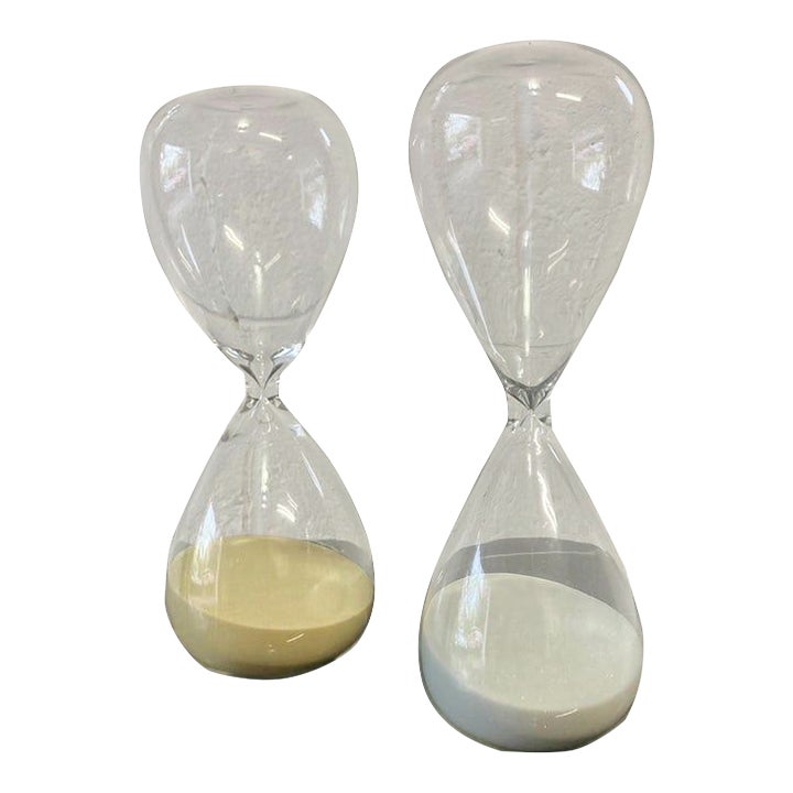 Pair of Large Vintage Hour Glasses | Chairish