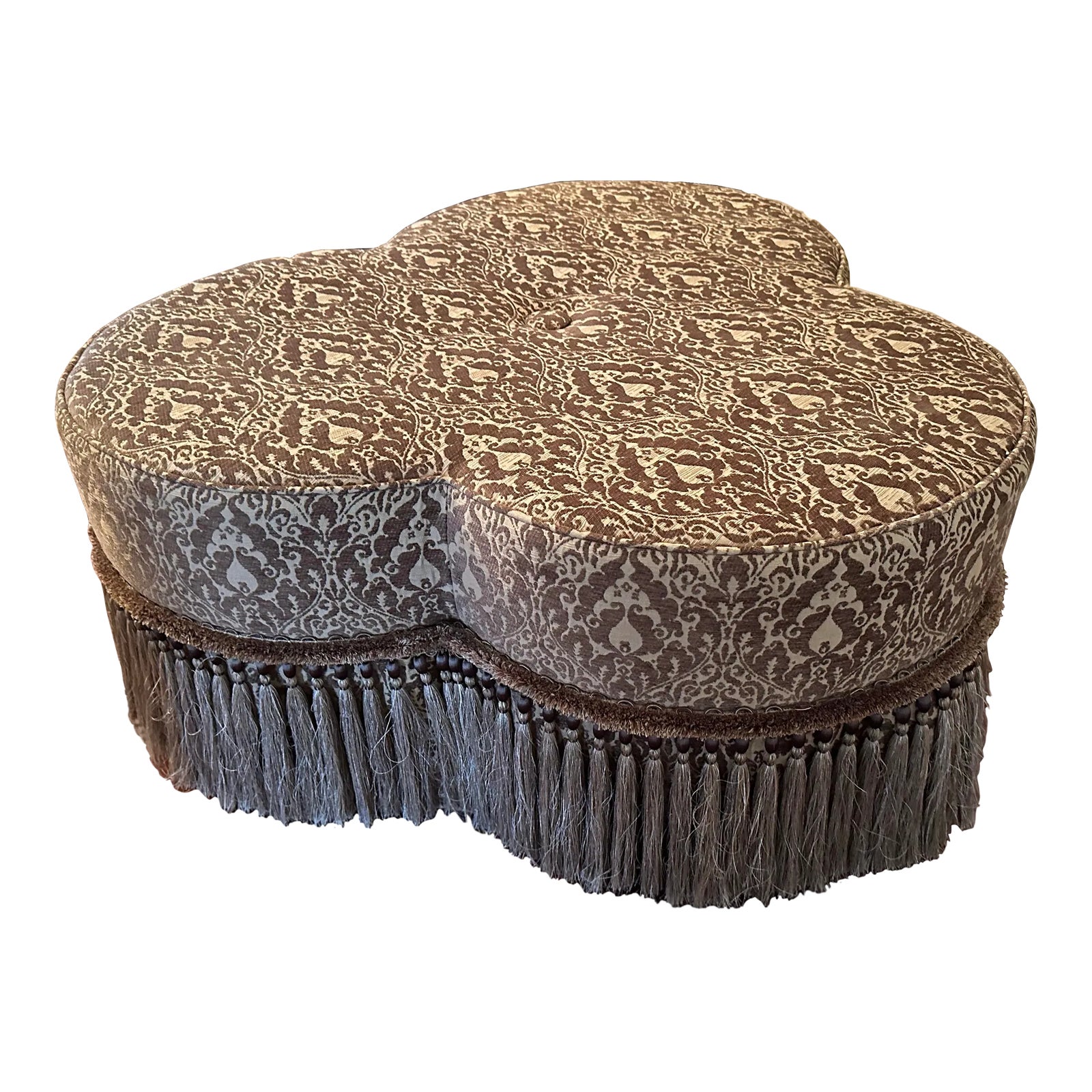 Baker Furniture Clover-Leaf Ottoman | Chairish