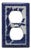 Asian Porcelain “Blue Willow” Light Switch Plate Cover Double Socket ...