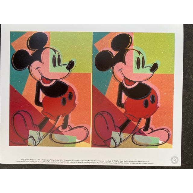 1994 "Double Mickey" Andy Warhol Foundation Pop Art Poster | Chairish