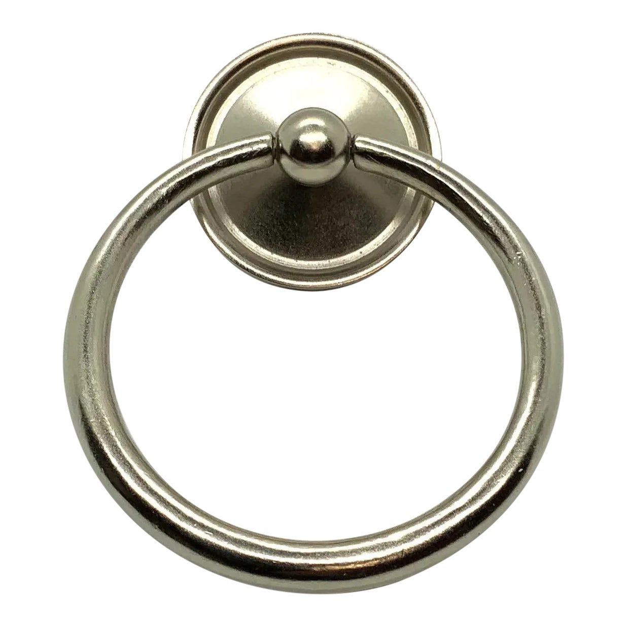 Henredon Large Ring Pull in Satin Nickel | Chairish
