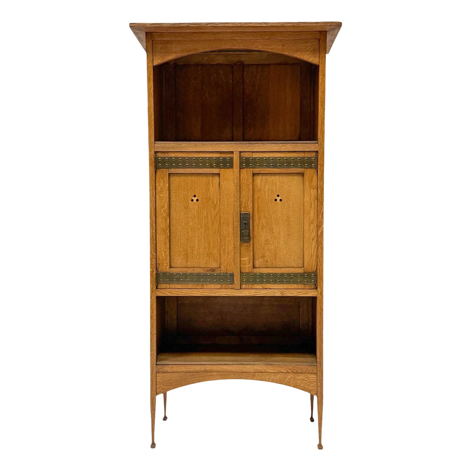 Vienna Secession Oak Bookcase, Austria, 1900s | Chairish