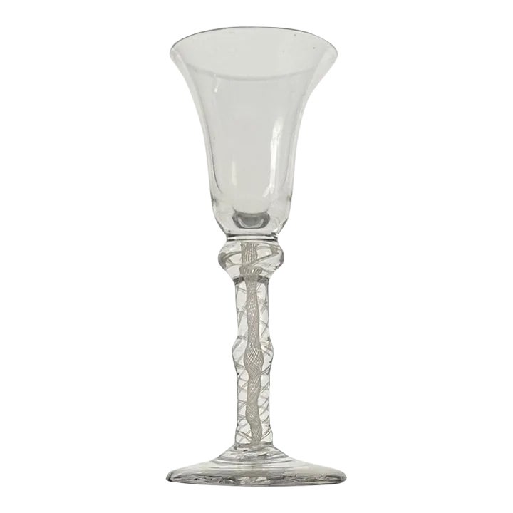 Mid 18th Century George III Double Knopped Double Series Air Twist Wine ...
