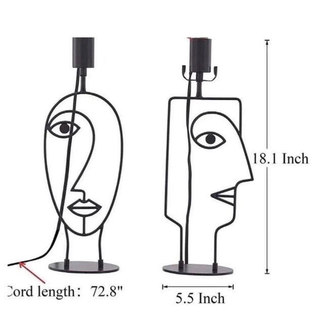 Postmodern Man & Woman Pop Art Figural Iron Table Lamp Lamps Germany ...