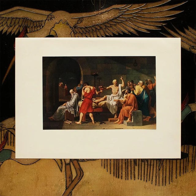 1955 Jacques Louis David "The Death of Socrates", Vintage Full-Color ...