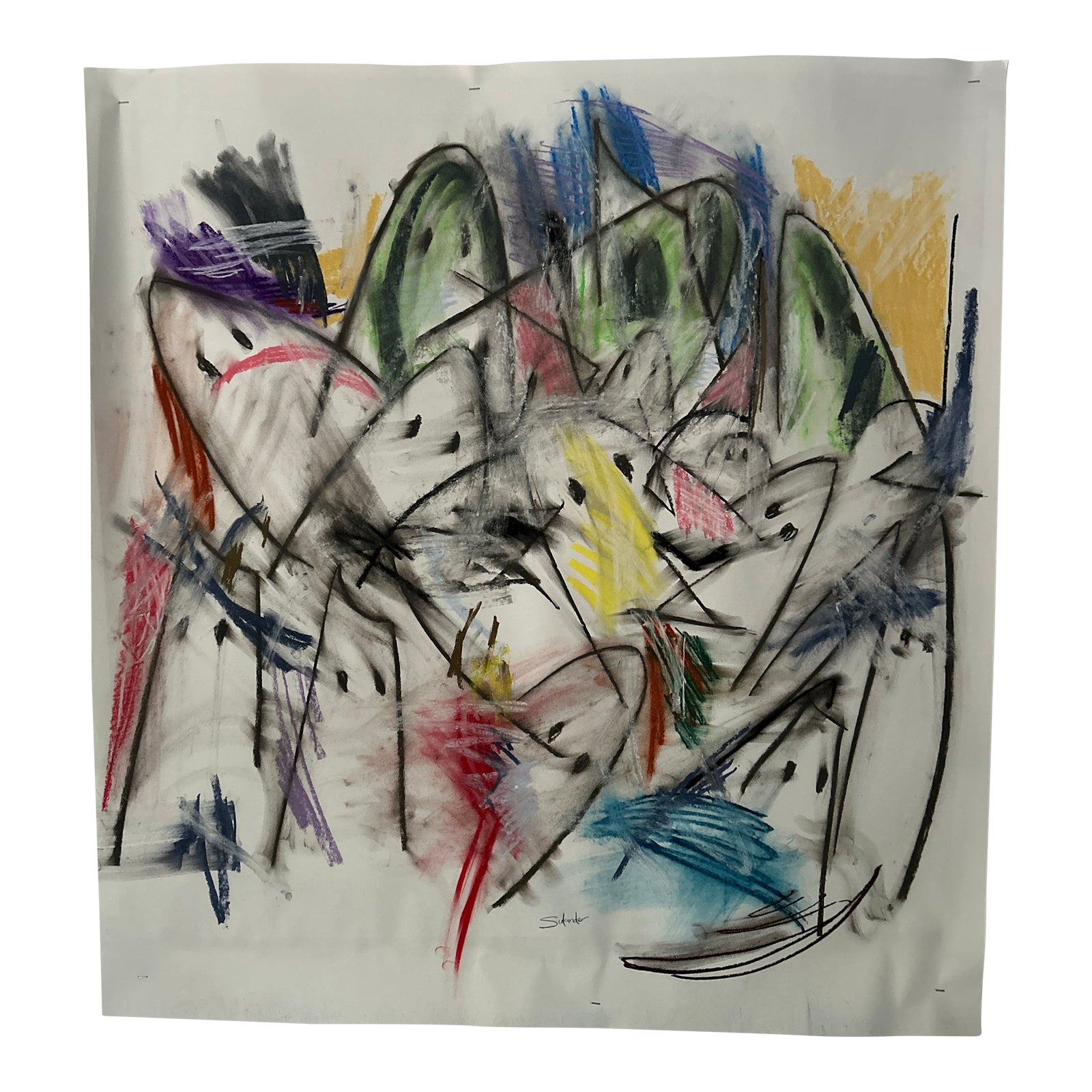 Original Pastel Drawing by Erik Sulander on Paper | Chairish