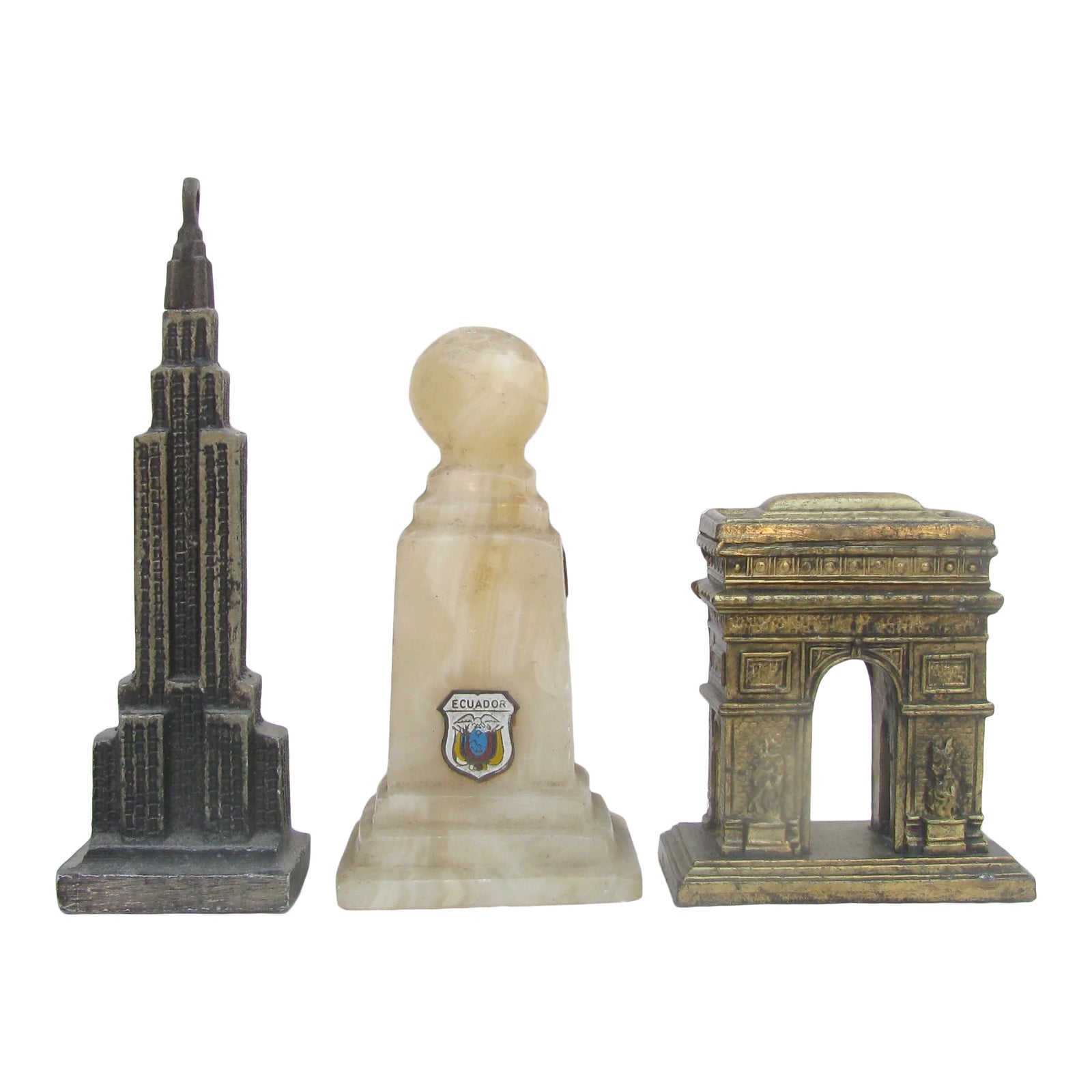 Souvenir Monument Architectural Models, Set of 3 | Chairish