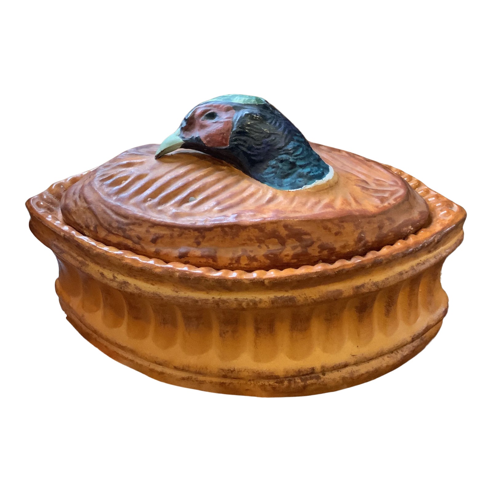 Vintage French Game Tureen Pheasant Pate in Croute Crust | Chairish