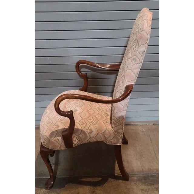 Late 20th Century Southwood Queen Anne Style Mahogany Gooseneck Arm ...