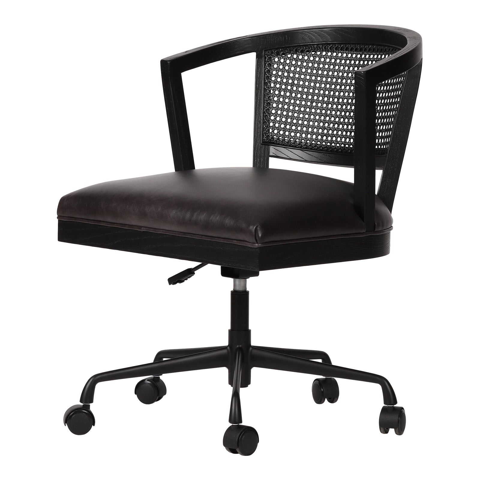 Four Hands Alexa Desk Chair, Brushed Ebony | Chairish