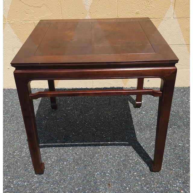Pair Mid Century Henredon Ming Style Walnut Side Tables | Chairish