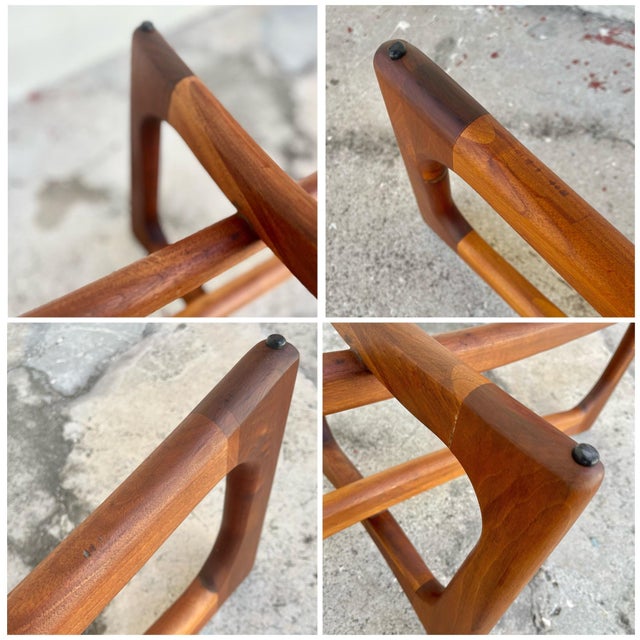 Mid Century Modern Ribbon Coffee Table With Oval Glass Top by Adrian ...