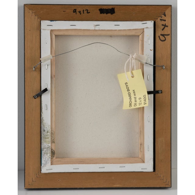 James Feehan "Orchard Boys" Painting Oil & Wax on Canvas in an Anne ...