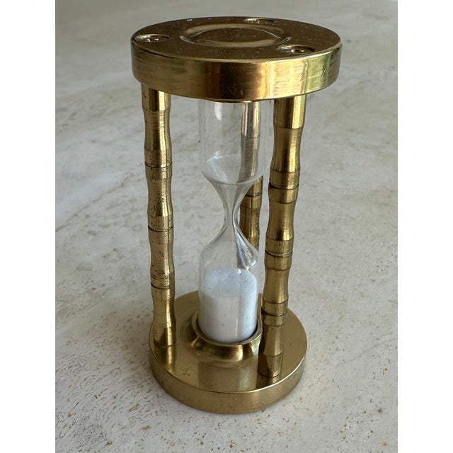 Vintage Brass Hourglass | Chairish