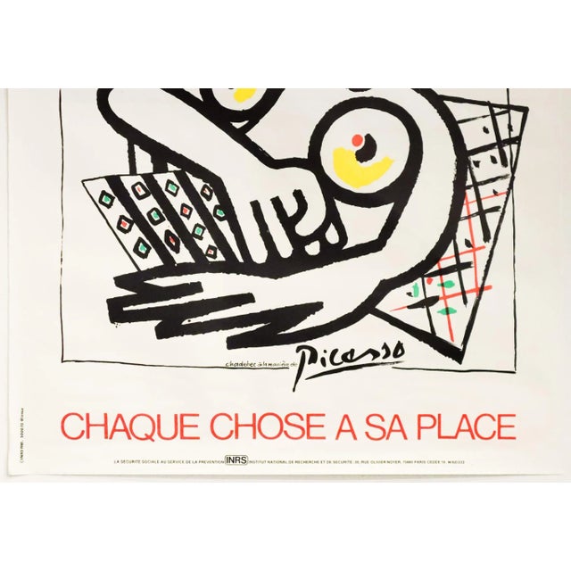 1981 Original French Workplace Safety Poster - Chaque Chose a Sa Place ...