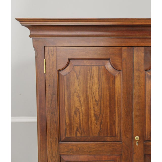 Custom Made Solid Cherry Bedroom Armoire Chifferobe | Chairish