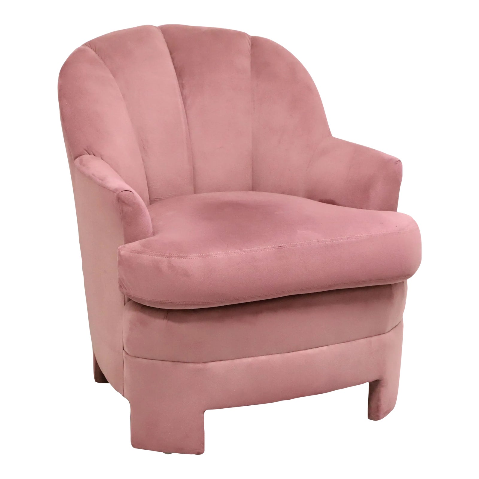Classic Gallery Late 20th Century Art Deco Mauve Club Chair | Chairish