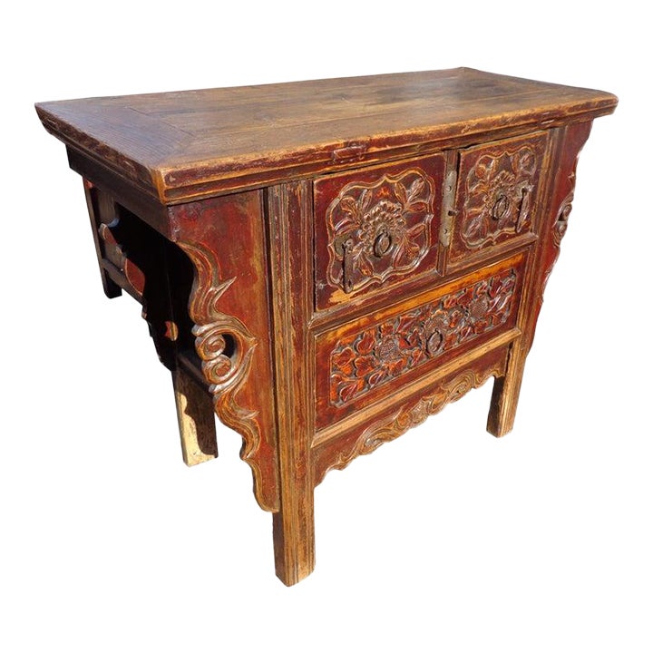 19th Century Qing Antique Chinese Alter Console | Chairish