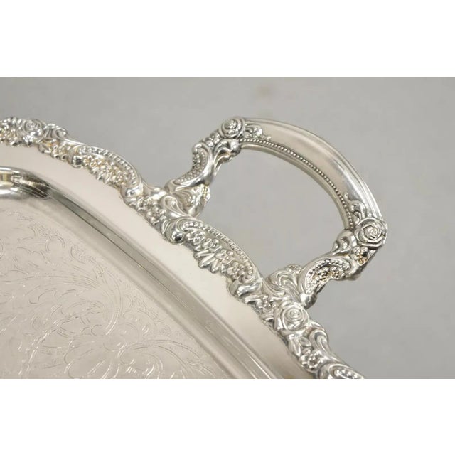 Vintage Oneida Silver Plated Victorian Style Butlers Serving Platter ...