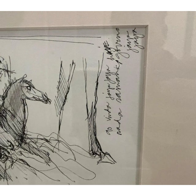 Late 20th Century Craig Rubadoux (1937-), Ink Drawing, Double Sided ...