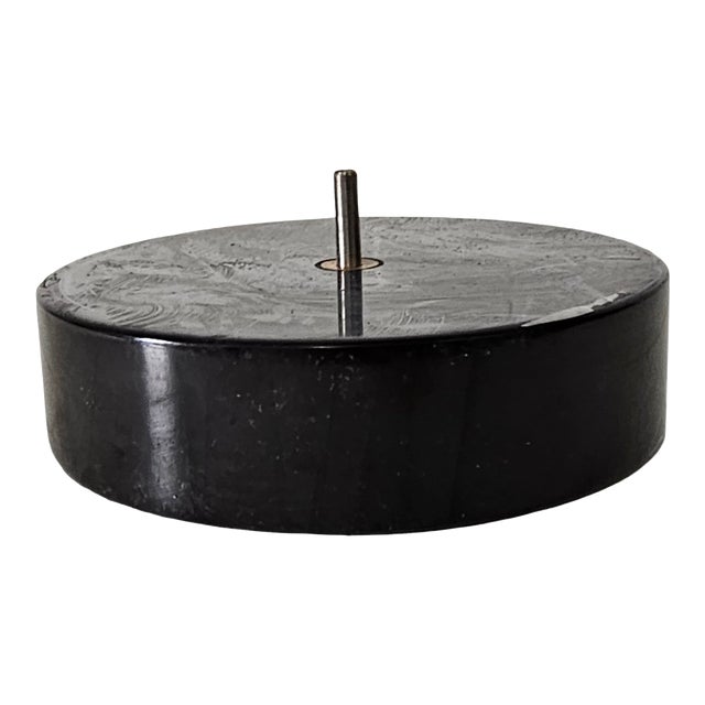 Black Round Marble Sculpture Base or Trophy Base | Chairish