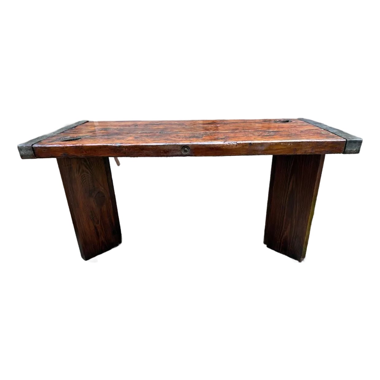 Antique Farmhouse Rustic Style Wwii Liberty Ship Hatch Cover Top Dining ...