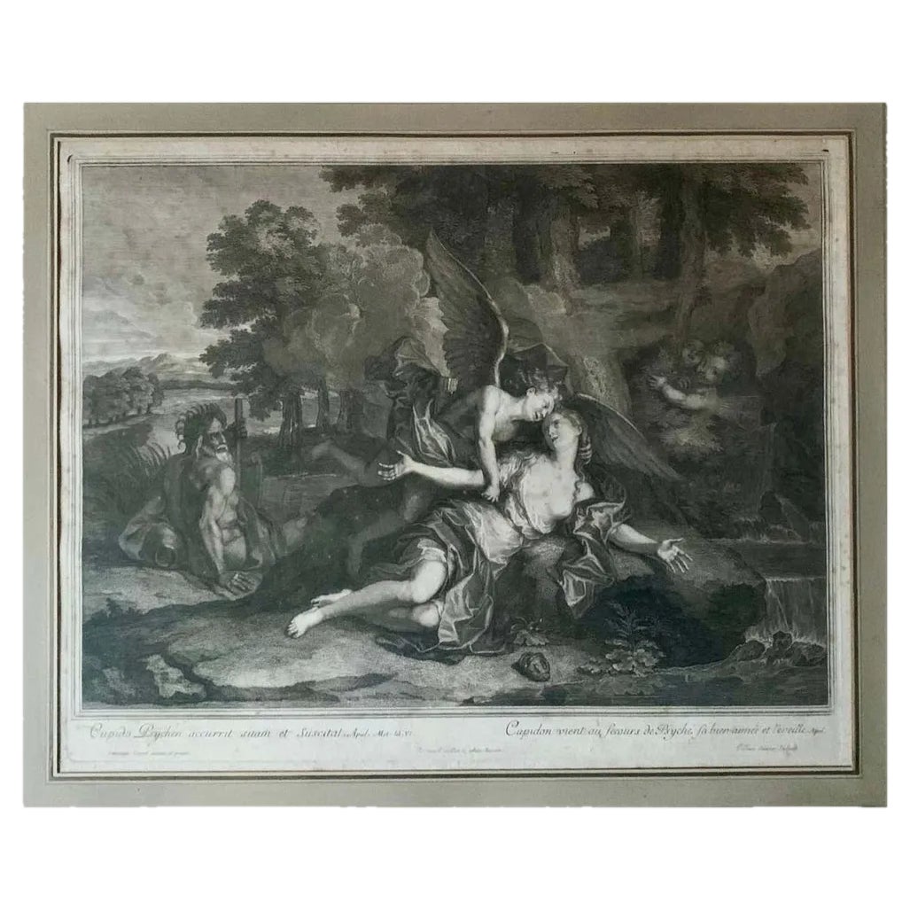 Jean Audra after Antoine Coypel, Amor and Psyche, 18th Century ...