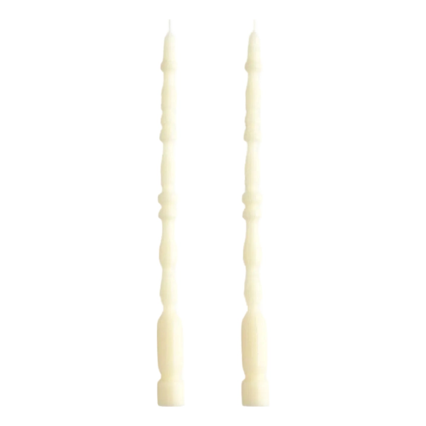Spindle Leg Tapers, Set of 2 - Cathedral | Chairish