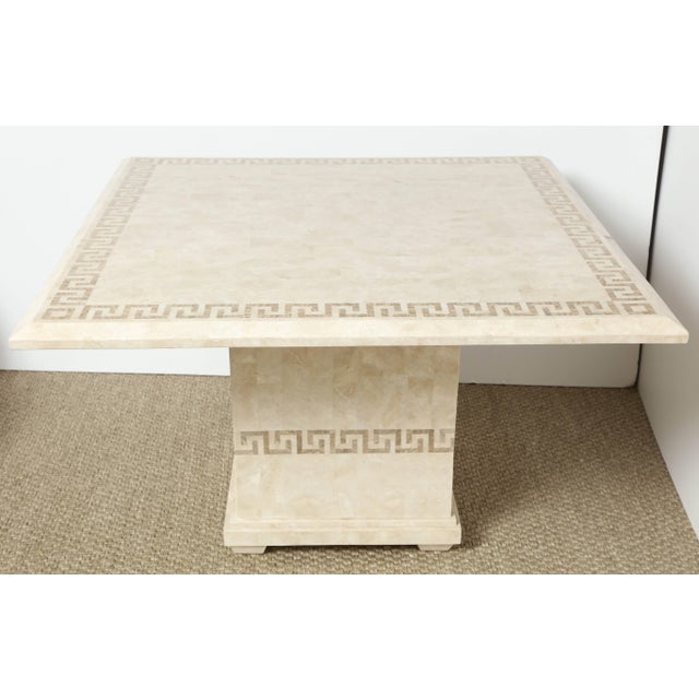 Square Dining or Conference Table With Greek Key Motif | Chairish