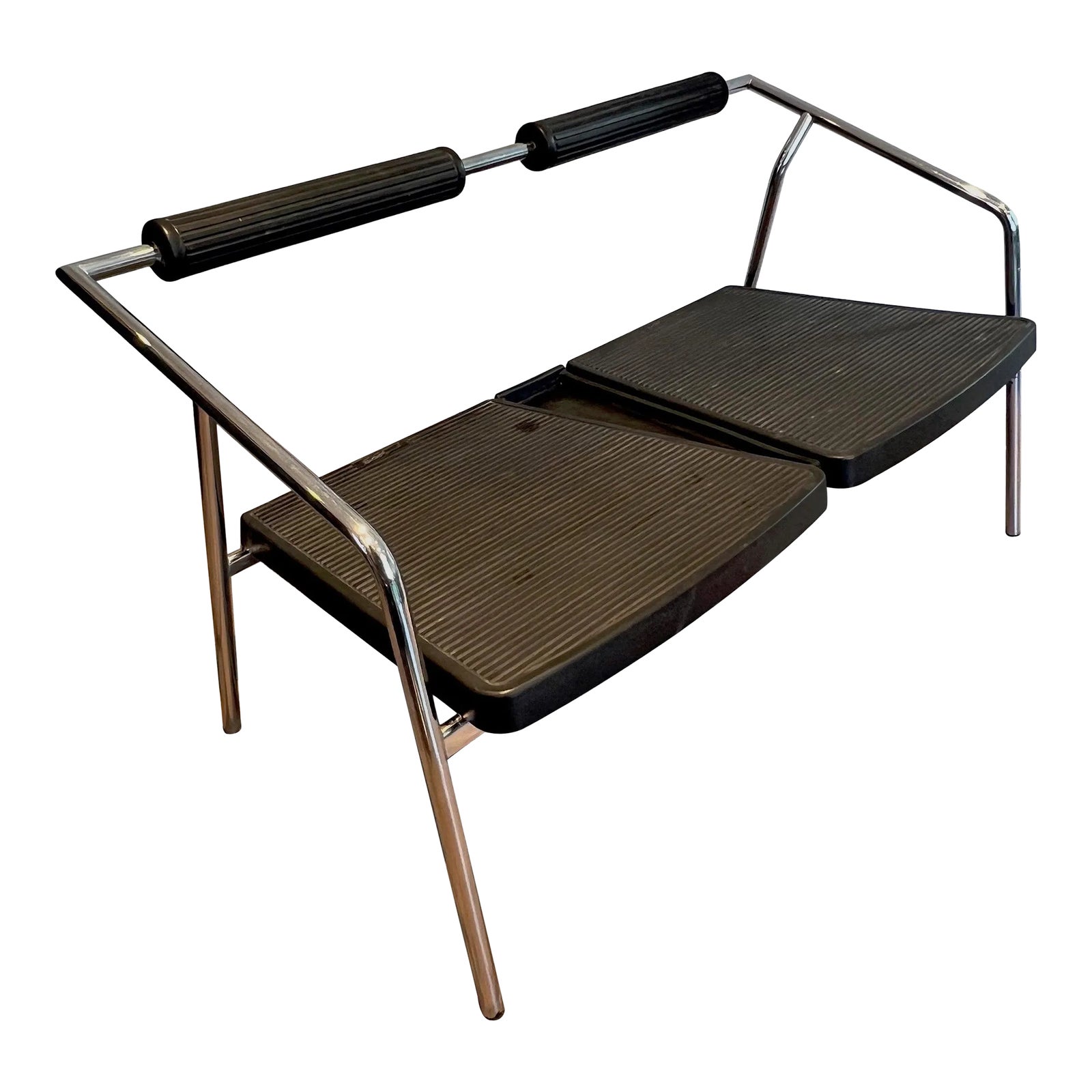 Chrome Metal and Black Rubber Design/one Sofa Signature System. French ...