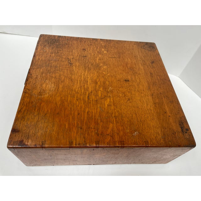 Antique Oak Two-Drawer Library Card File | Chairish