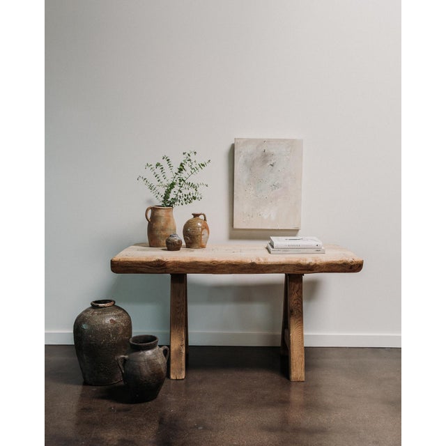 Early 20th Century Primitive Oak Console Table Chairish