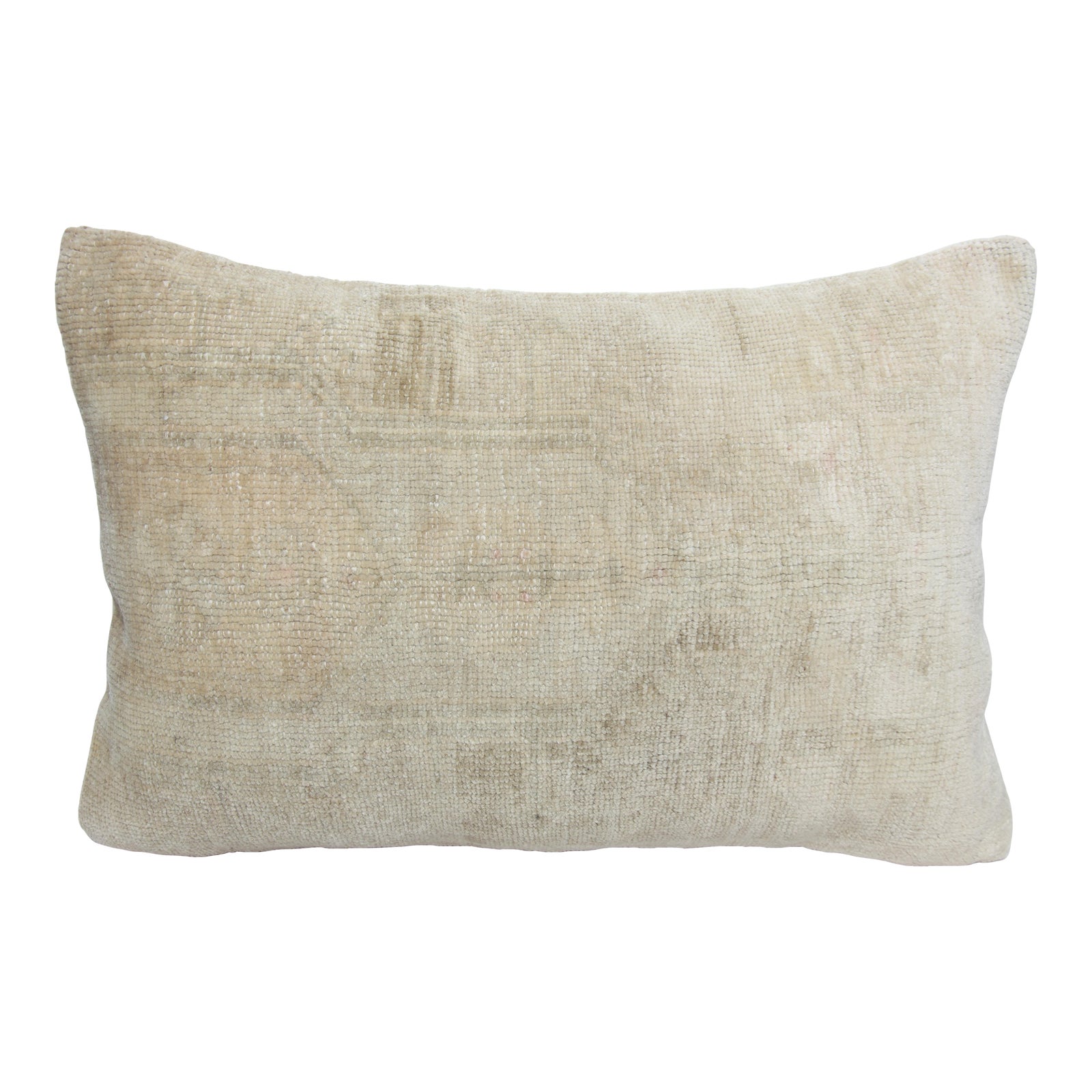 Turkish Tribal Kilim Pillow – Worn Beauty in Neutral Tones -16'' X 24 ...