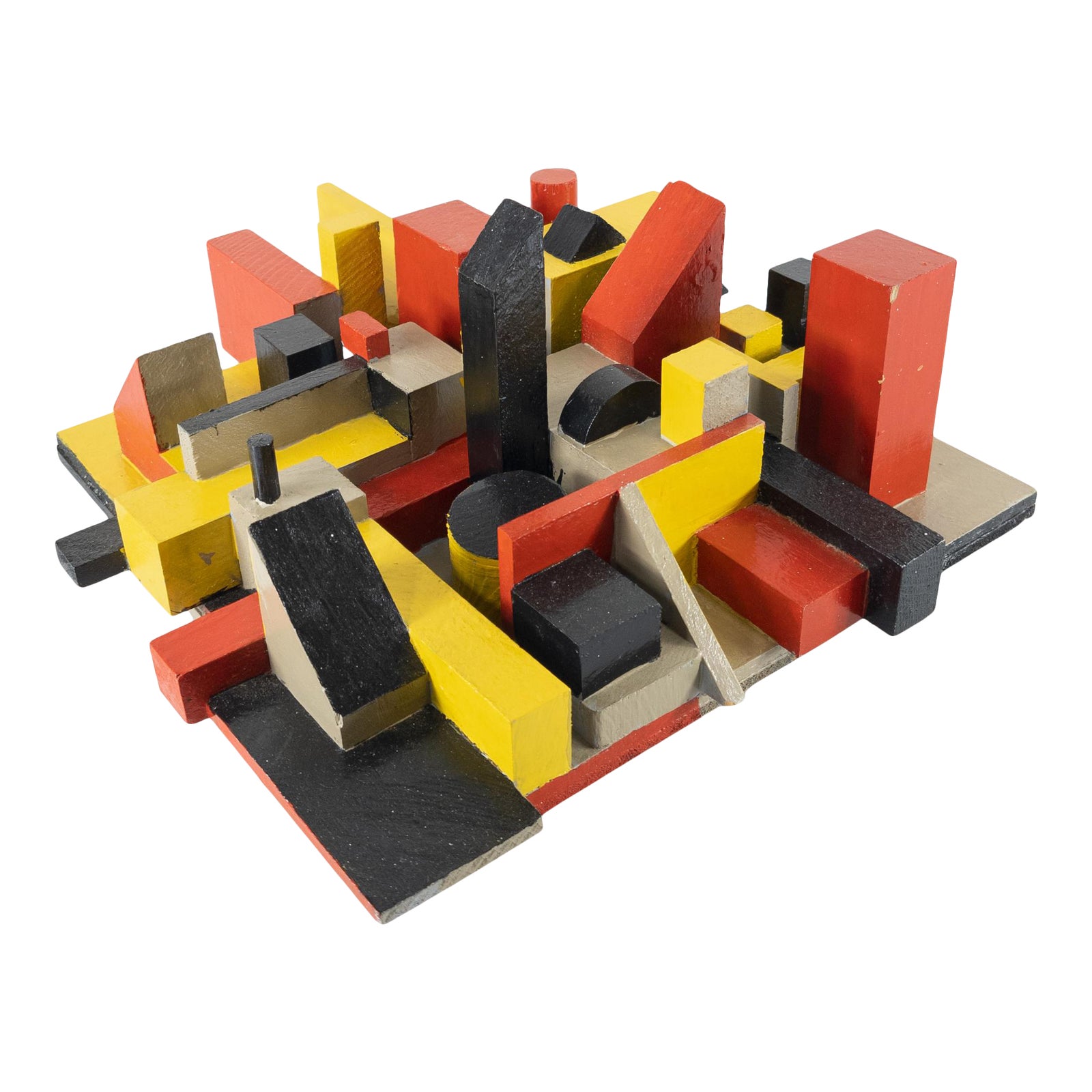 Mid-Century Modern Pop Art 3d Wood Sculpture | Chairish